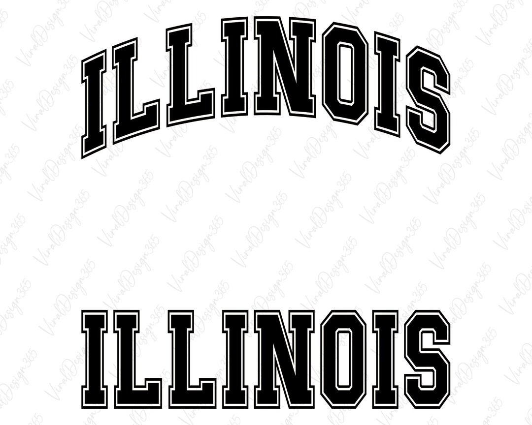 Illinois Svg, Descarga digital, USA Svg, College Font Svg, Illinois ...