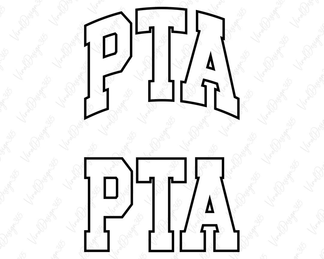 PTA Svg, Digital Download, Arc PTA Svg, Varsity Font Svg, Physical ...