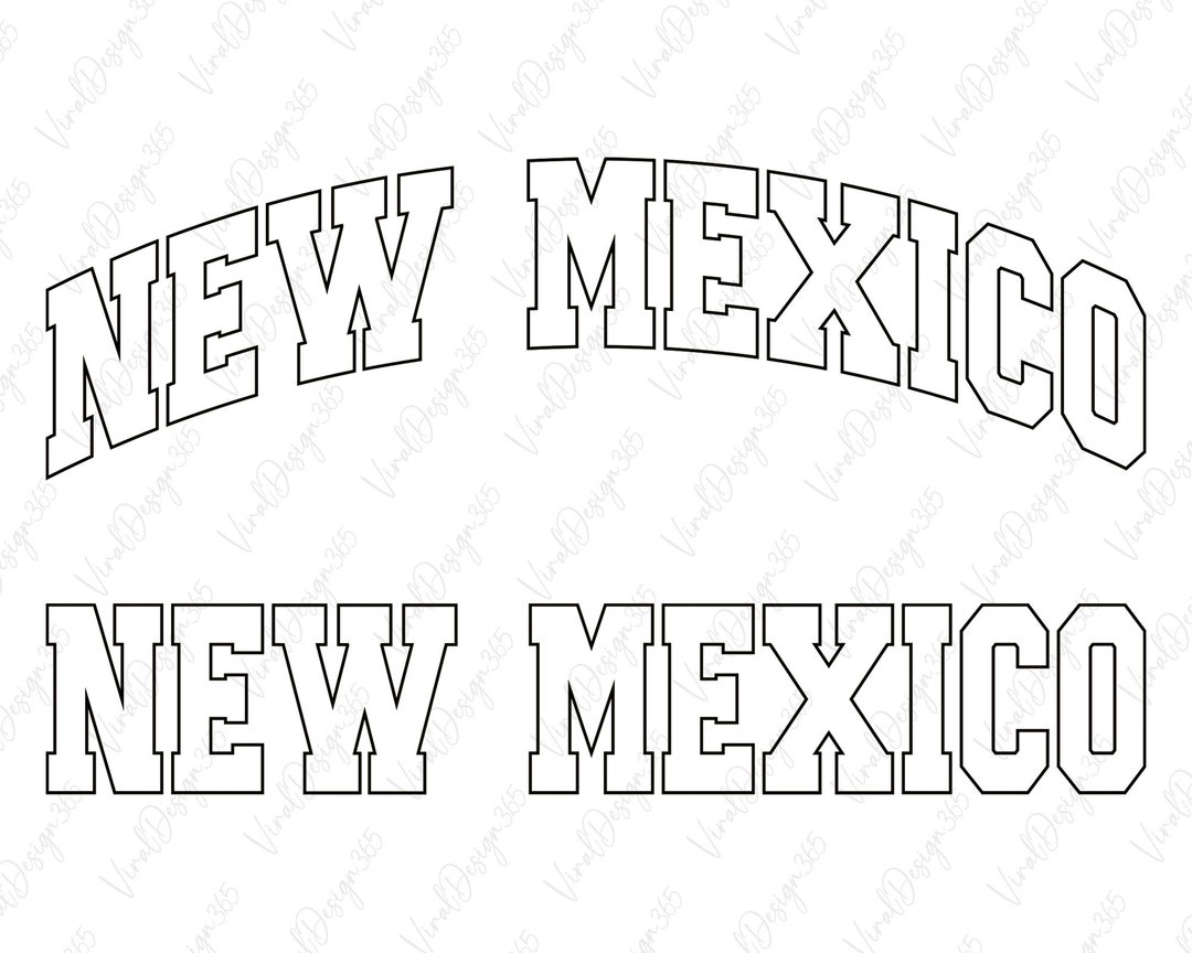 New Mexico Svg Digital Download USA Svg College Font Svg - Etsy