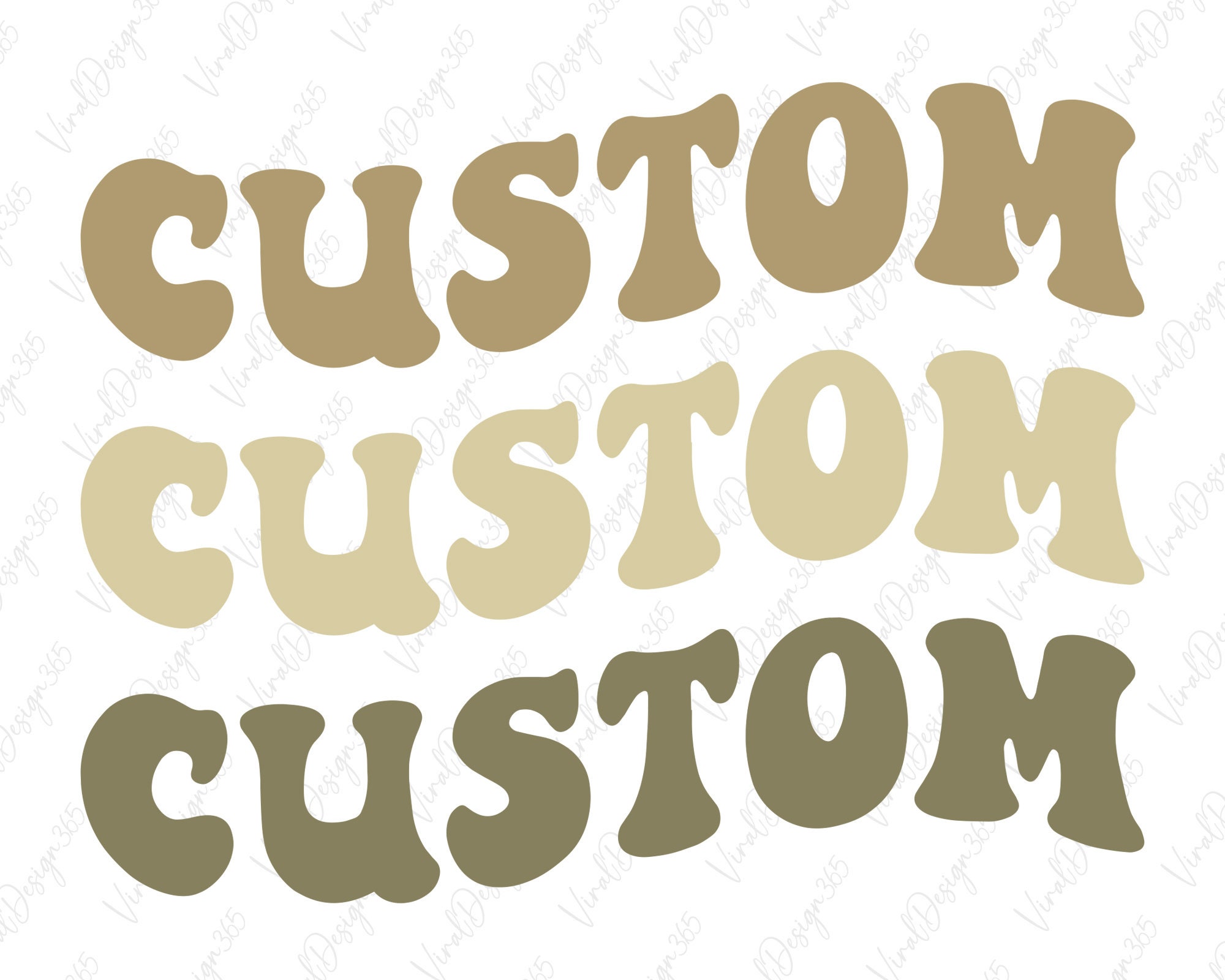 Custom Wavy Letters Svg Stacked Svg Custom Boho Svg Digital Etsy
