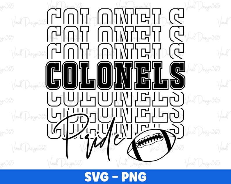 Colonels Pride Svg Stacked Colonels Svg Team Mascot School - Etsy