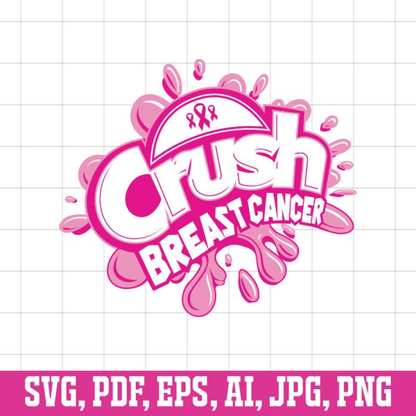 Crush Cancer Svg - Etsy