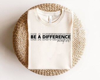 Be a Difference Maker Svg, Wavy Letters Svg, Heart Svg, Digital ...