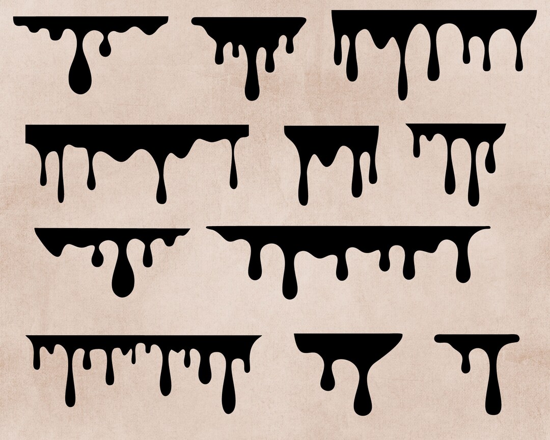 11 Dripping Borders Svg Bundle, Dripping Borders Svg, Cricut, Dripping ...