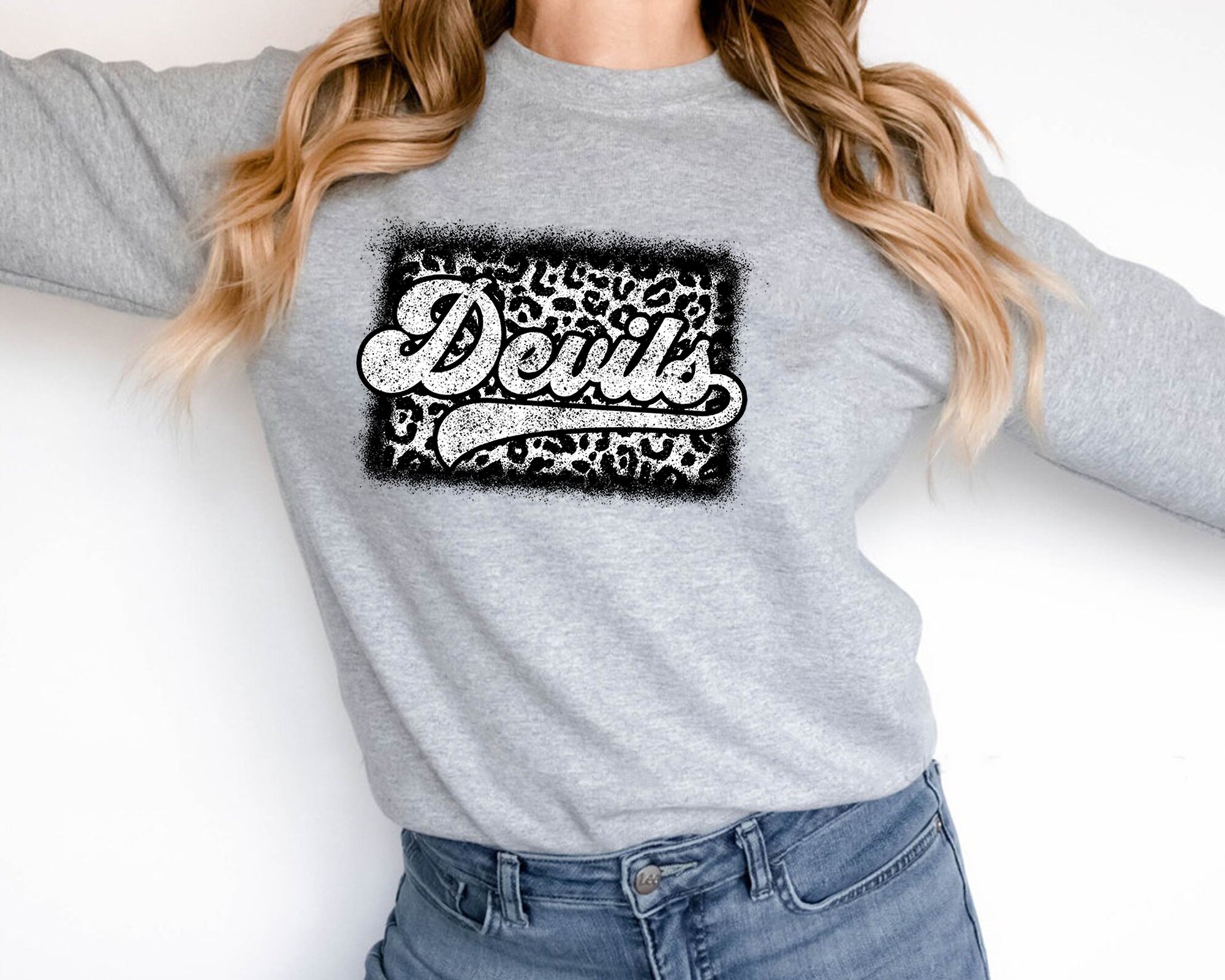 Leopard Devils Retro Team Design Png Devils Mascot Leopard - Etsy