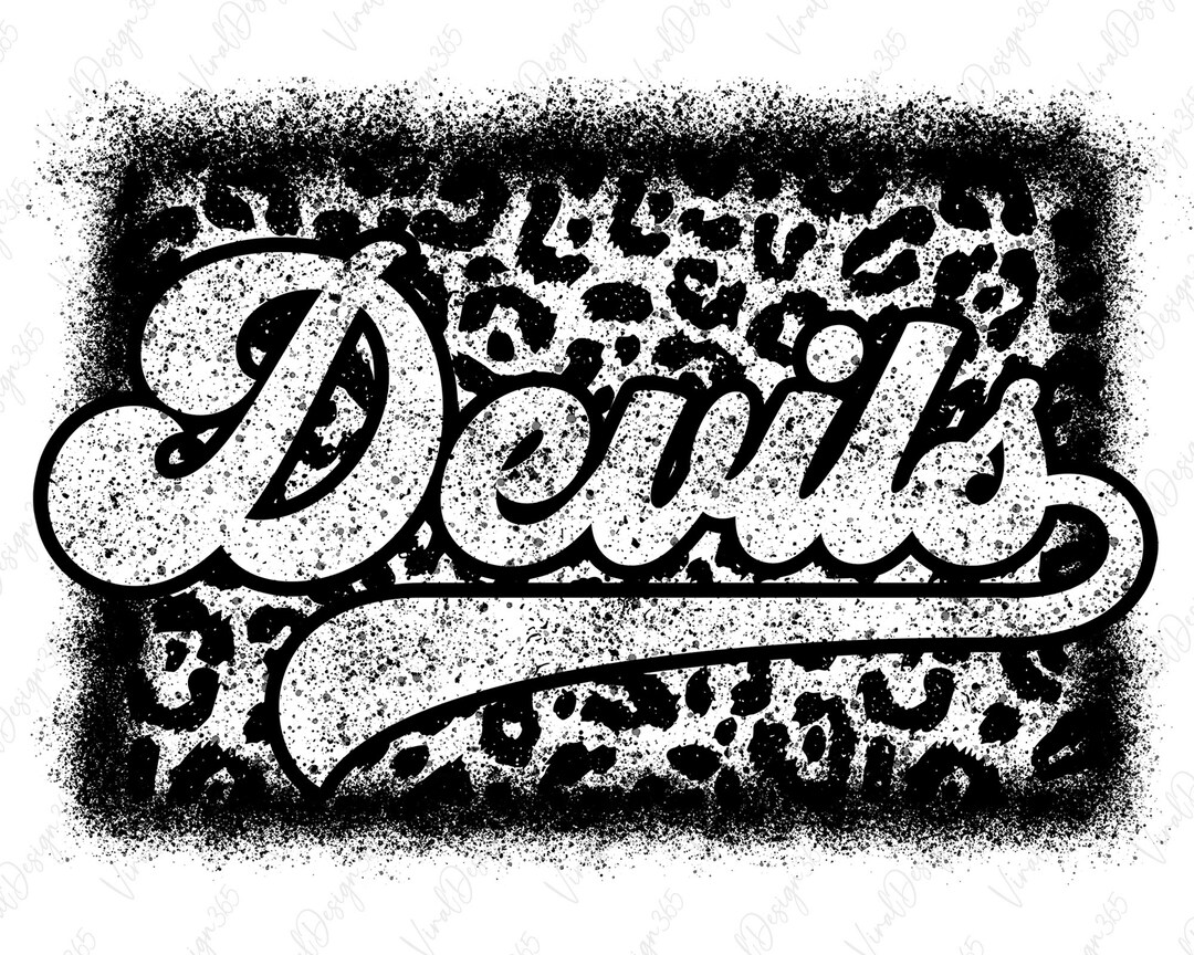 Leopard Devils Retro Team Design Png, Devils Mascot Leopard Svg, Game ...
