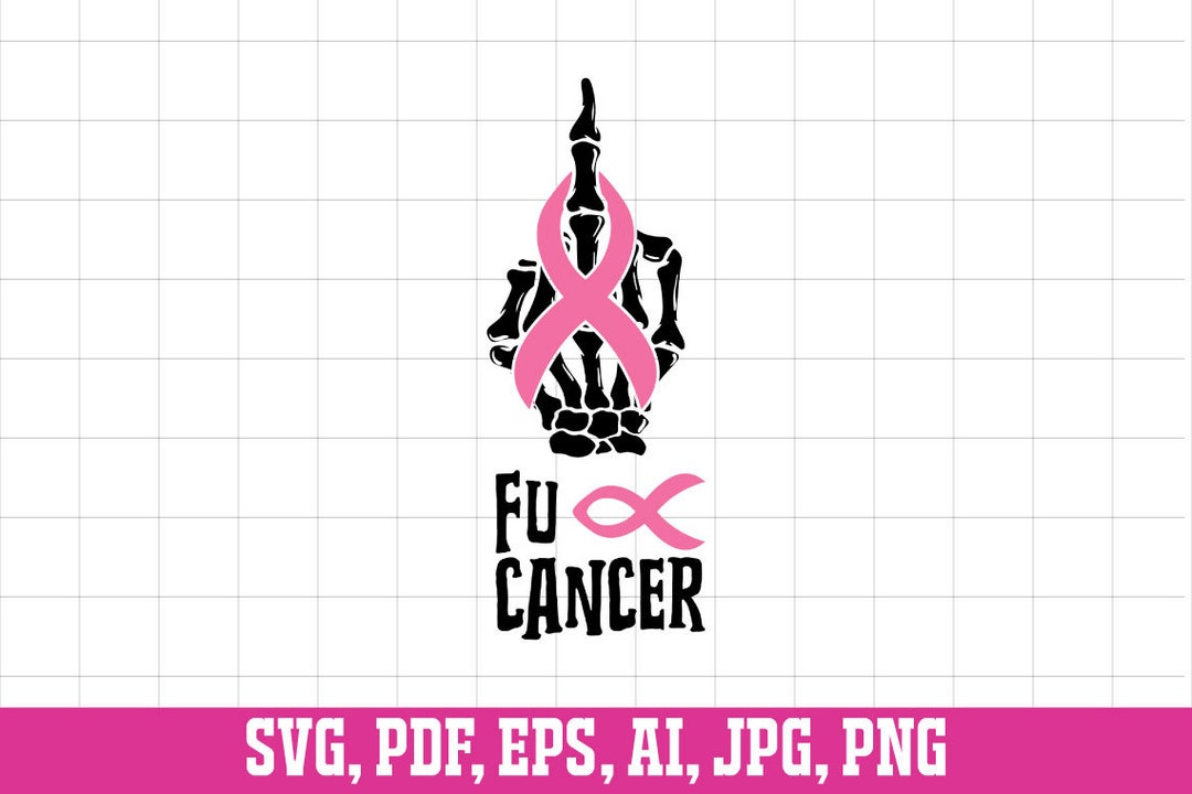 Fuck cancer svg, middle finger svg, funny cancer awareness, survivor ...