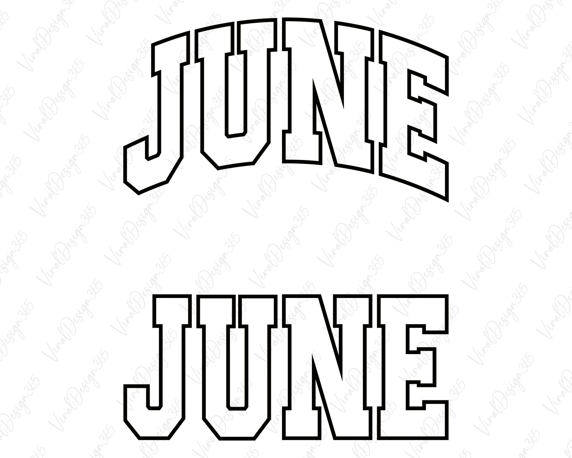 June Svg Digital Downloads Arc June Svg Months Svg Varsity - Etsy
