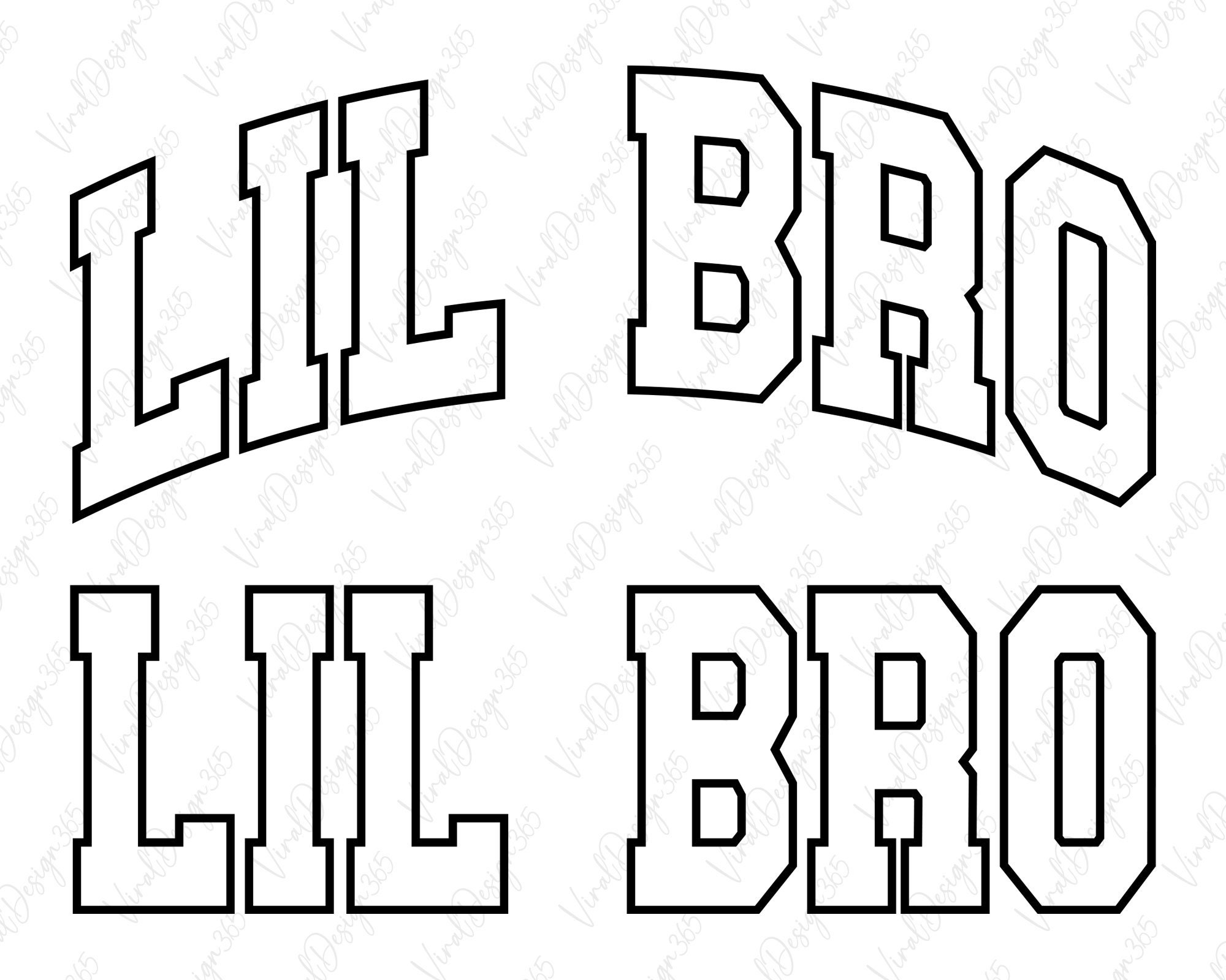 Lil Bro Svg Digital Download Arc Lil Bro Svg Varsity Font - Etsy