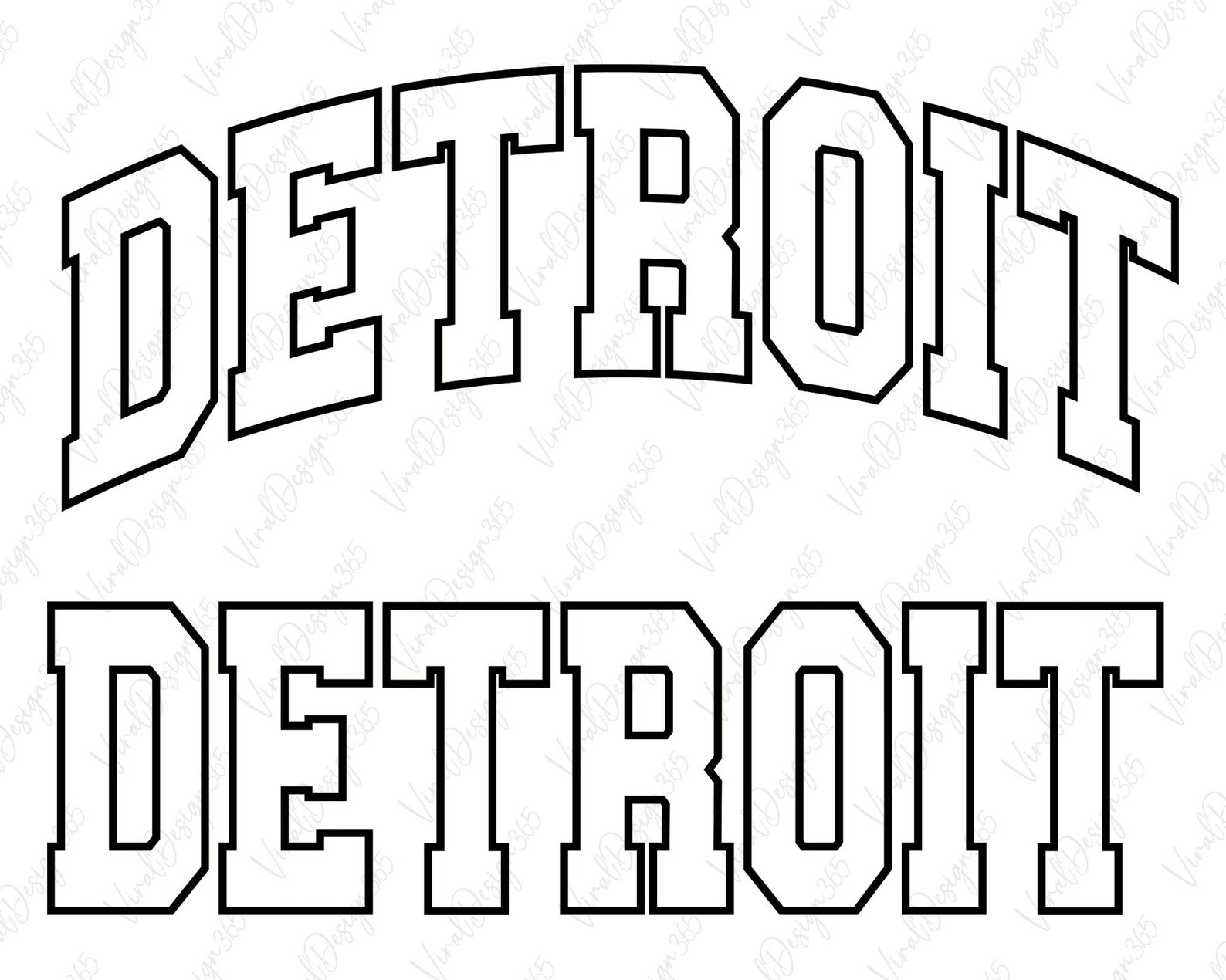 Detroit Svg Digital Download America Svg College Font Svg - Etsy