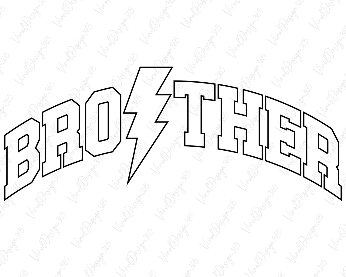 Brother Svg Family Svg Arc Svg Digital Download Lightning - Etsy