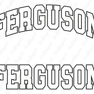 Ferguson Svg, Digital Downloads, USA State Svg, College Font Svg ...