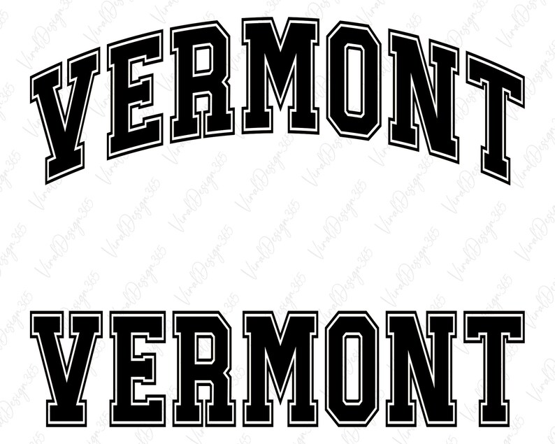 Vermont Svg Digital Download USA Svg College Font Svg - Etsy