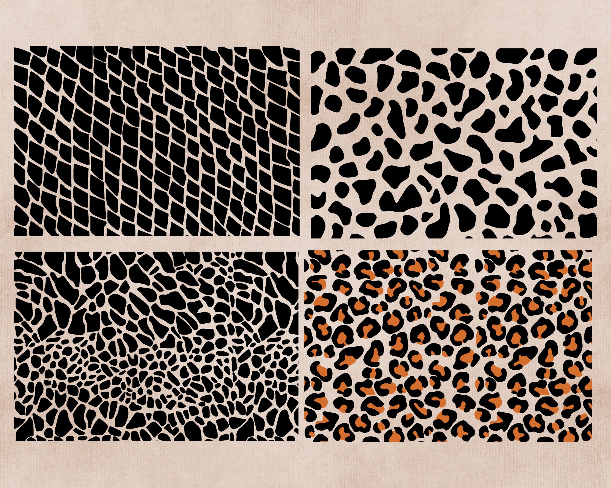 Animal Print Bundle Svg 16 Animal Prints Cricut Cow Pattern - Etsy