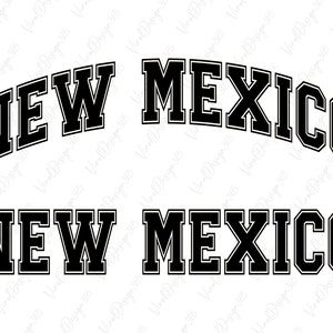 New Mexico Svg, Digital Download, USA Svg, College Font Svg, New Mexico ...