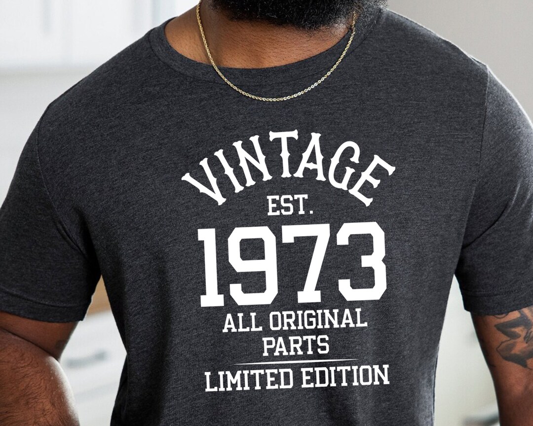 Vintage 1973 Svg, 50th Birthday Svg, All Original Parts Svg, Digital ...