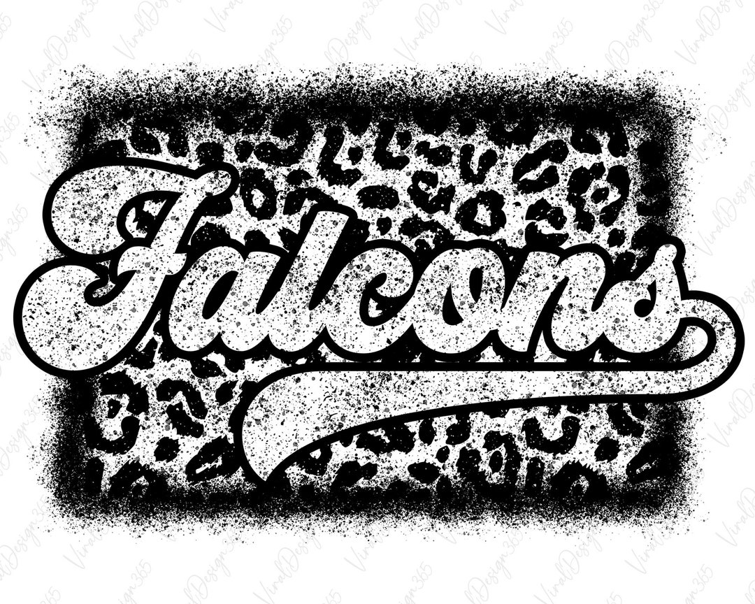 Leopard Falcons Retro Team Design Png, Falcons Mascot Leopard Svg, Game ...