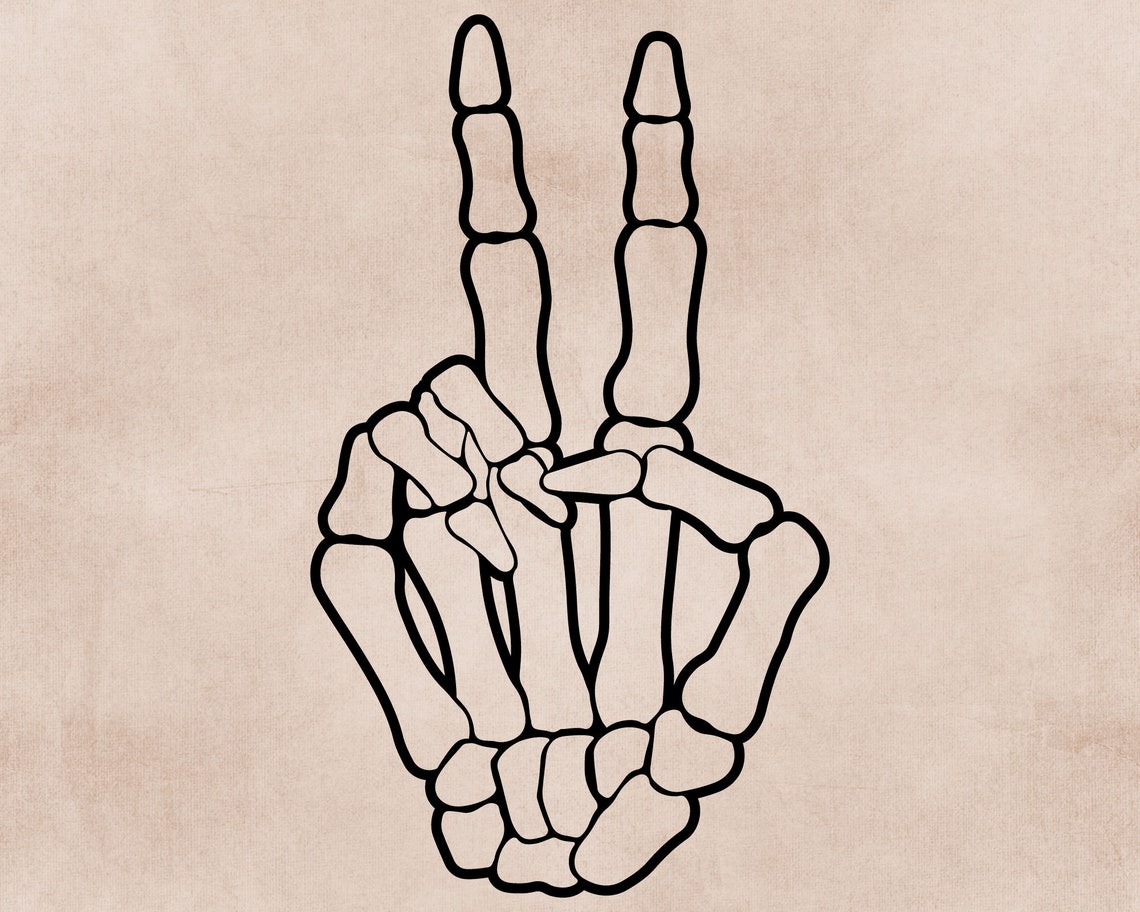 Skeleton Peace Sign Svg Peace Hand Svg Skeleton Hand Svg - Etsy