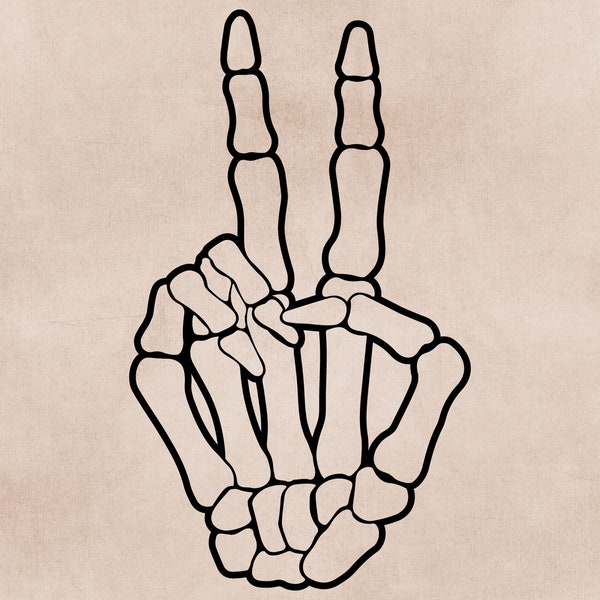 Skeleton Peace Sign - Etsy