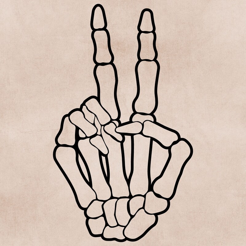 Skeleton Peace Sign - Etsy