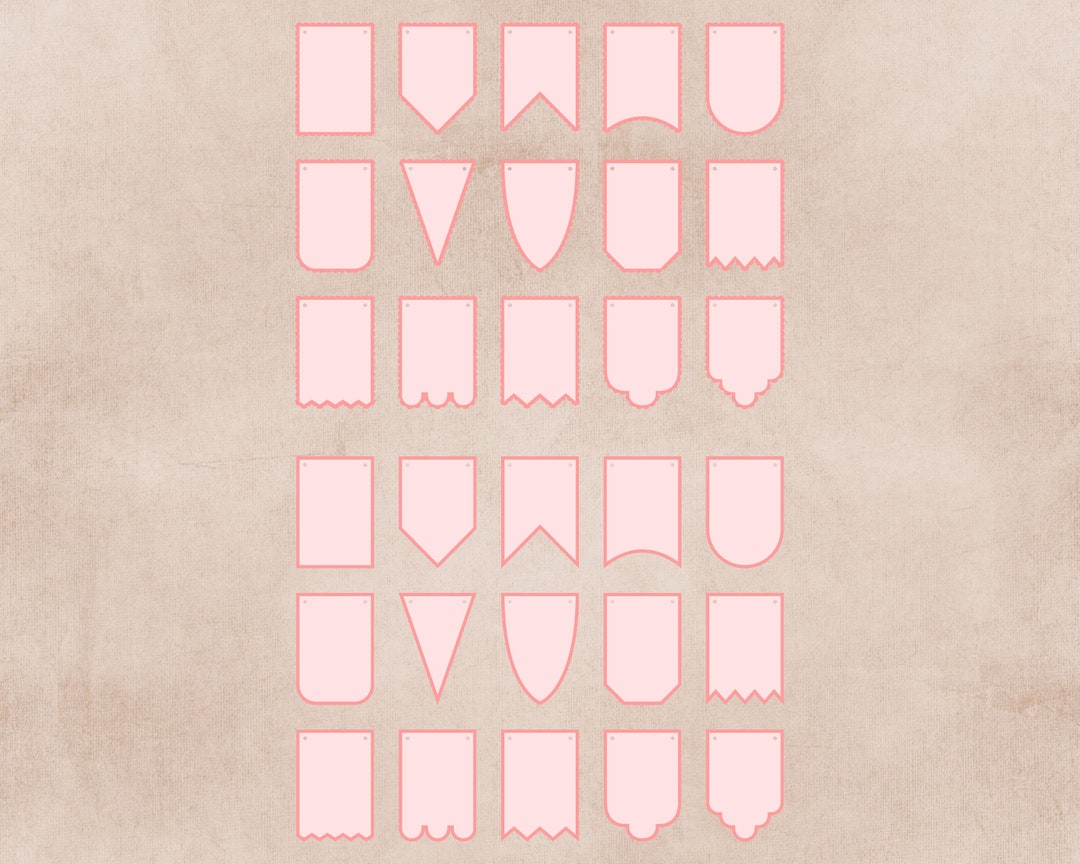 Bunting Banner Svg Bundle, Banner Svg, Cricut, Party Bunting Svg ...