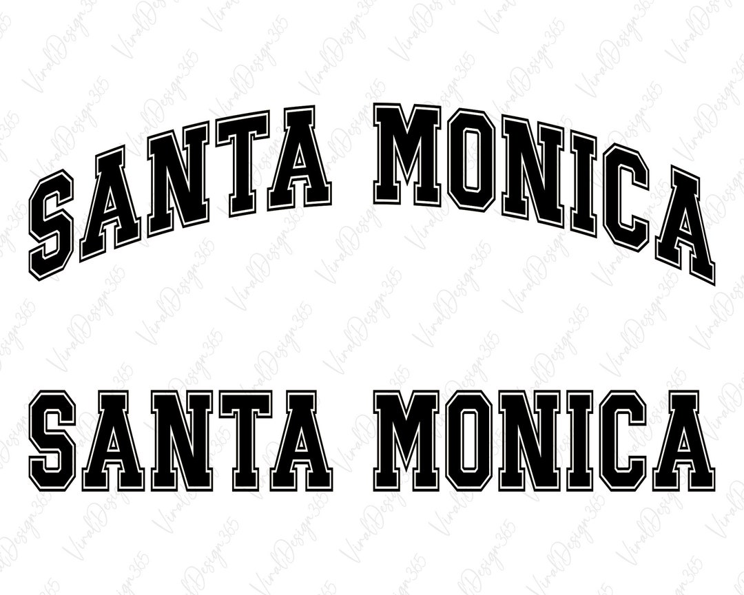 Santa Monica Svg, Digital Download, America Svg, College Font Svg ...