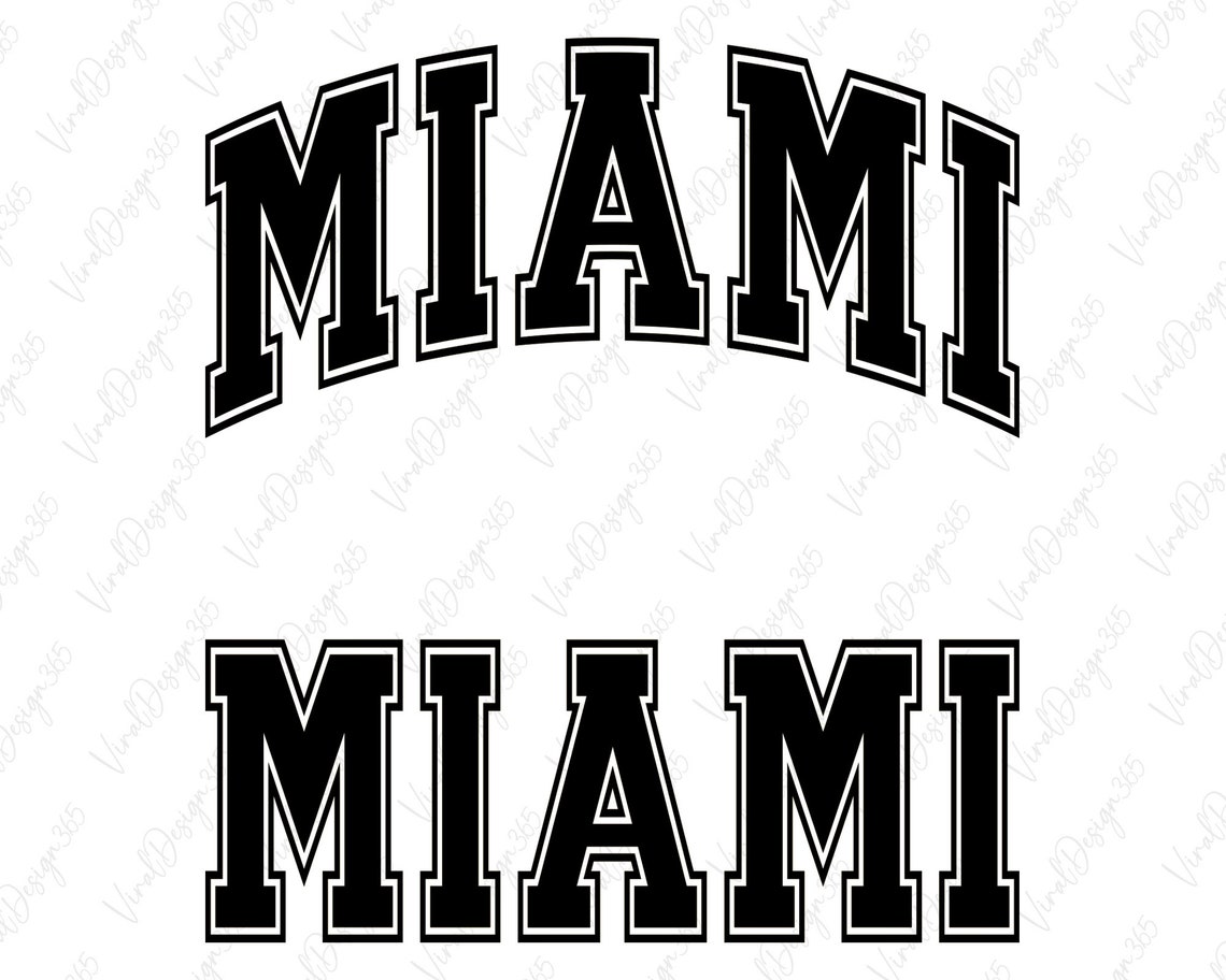 Miami Svg Digital Download American Svg College Font Svg - Etsy