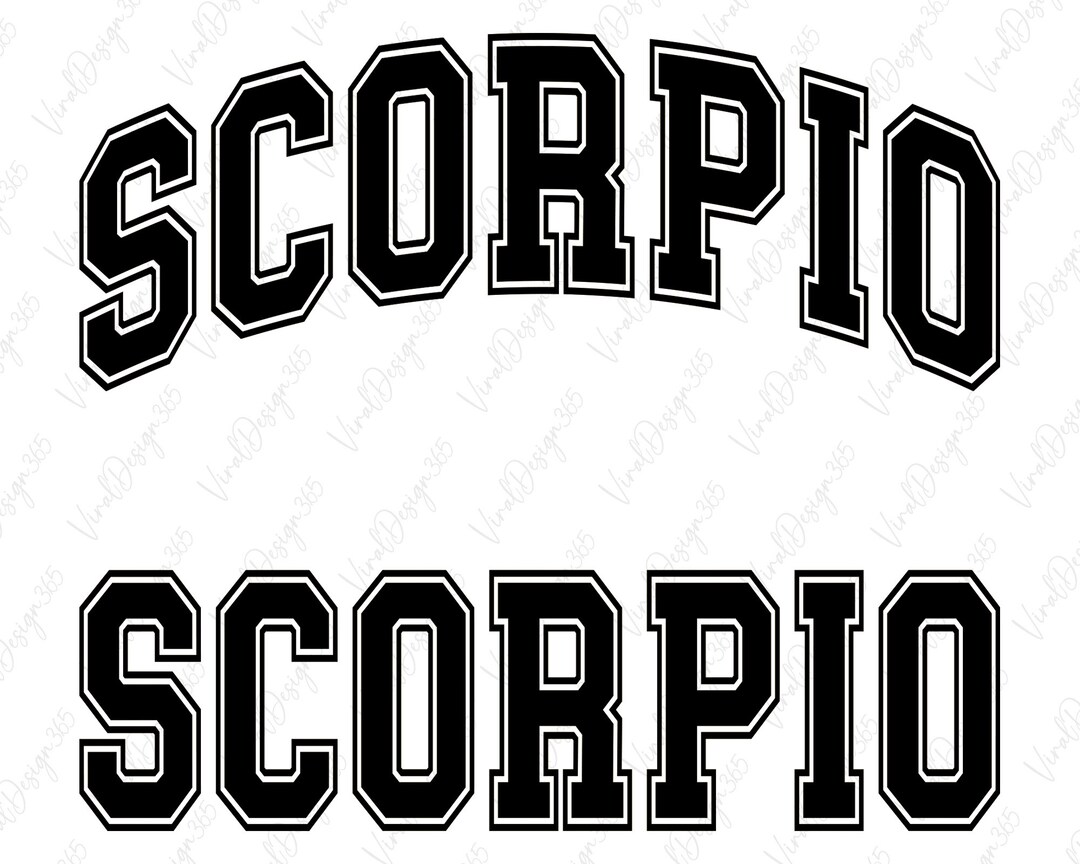 Scorpio Svg, Digital Downloads, Arc Scorpio Svg, Zodiac Svg, Varsity ...