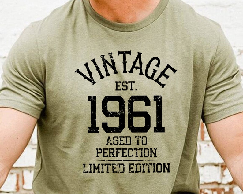 Vintage 1961 Svg 62nd Birthday Svg Distressed Svg Digital - Etsy
