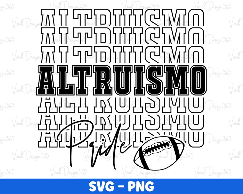 Altruismo Pride Svg Stacked Altruismo Svg Team Mascot - Etsy