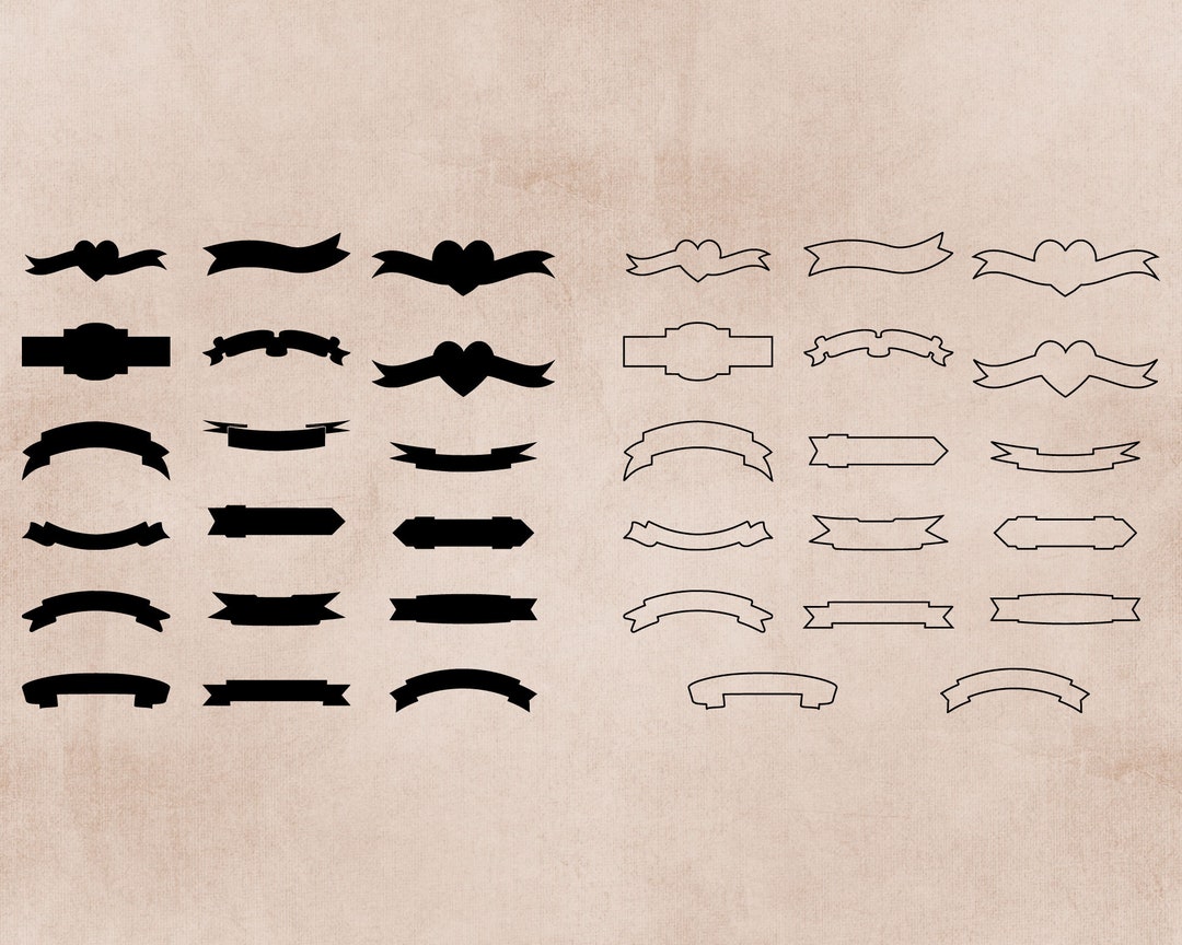 Banner Bundle Svg, Ribbon Banner Svg, Cricut, Ribbon Svg, Banners Svg ...