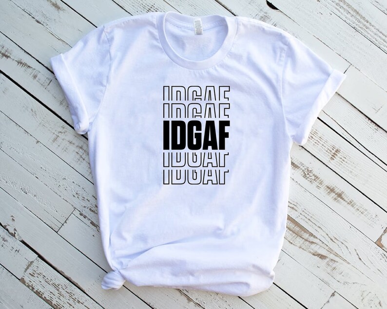 IDGAF Svg Font Stacked Svg Digital Prints Sarcastic Svg - Etsy