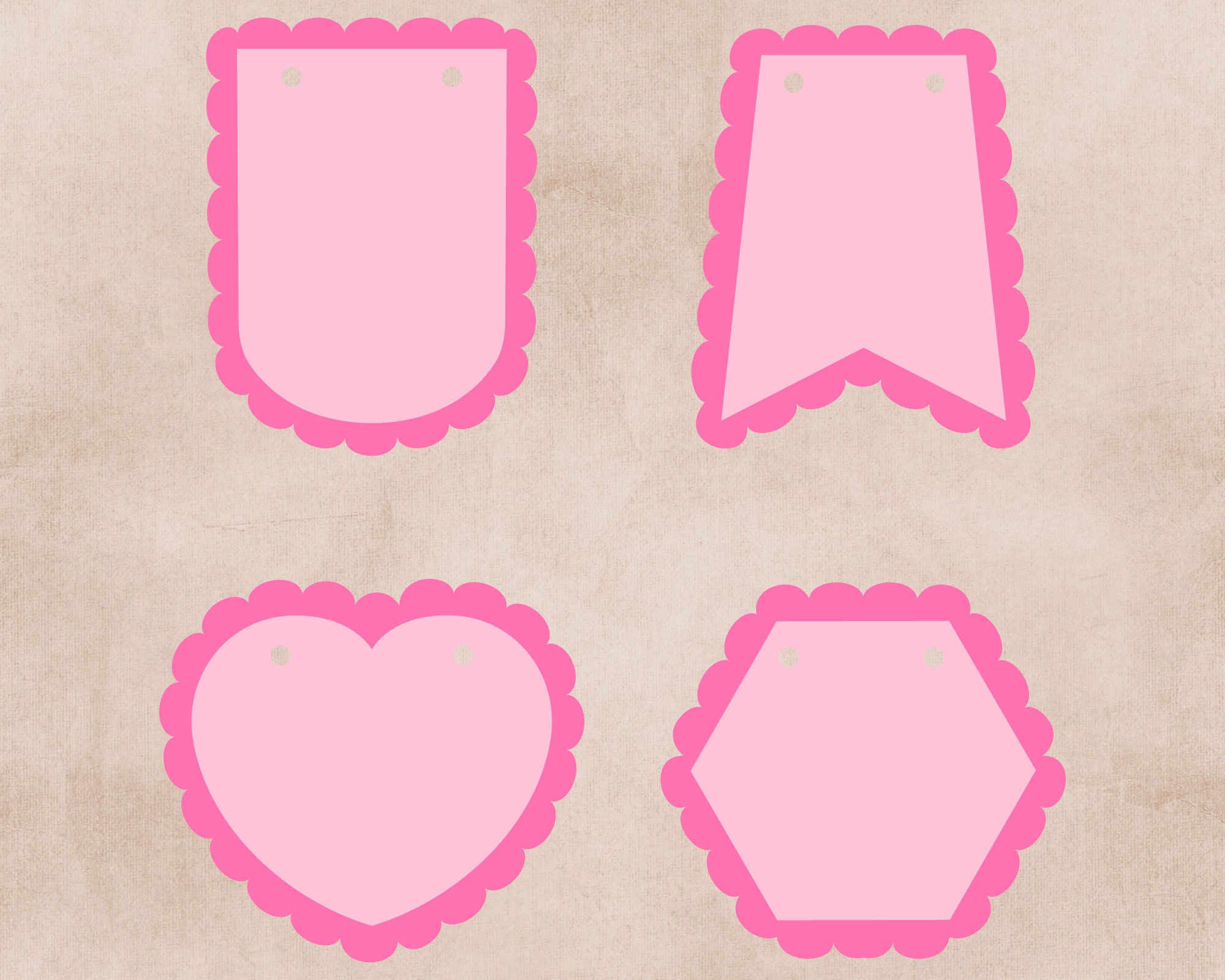 Happy Birthday Banner Svg Bunting Banner Svg Bundle Banner - Etsy