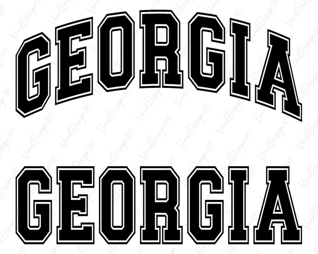 Georgia Svg, Digital Downloads, USA State Svg, College Font Svg ...