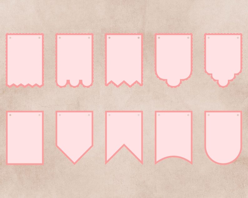 Bunting Banner Svg Bundle Banner Svg Cricut Party Bunting - Etsy