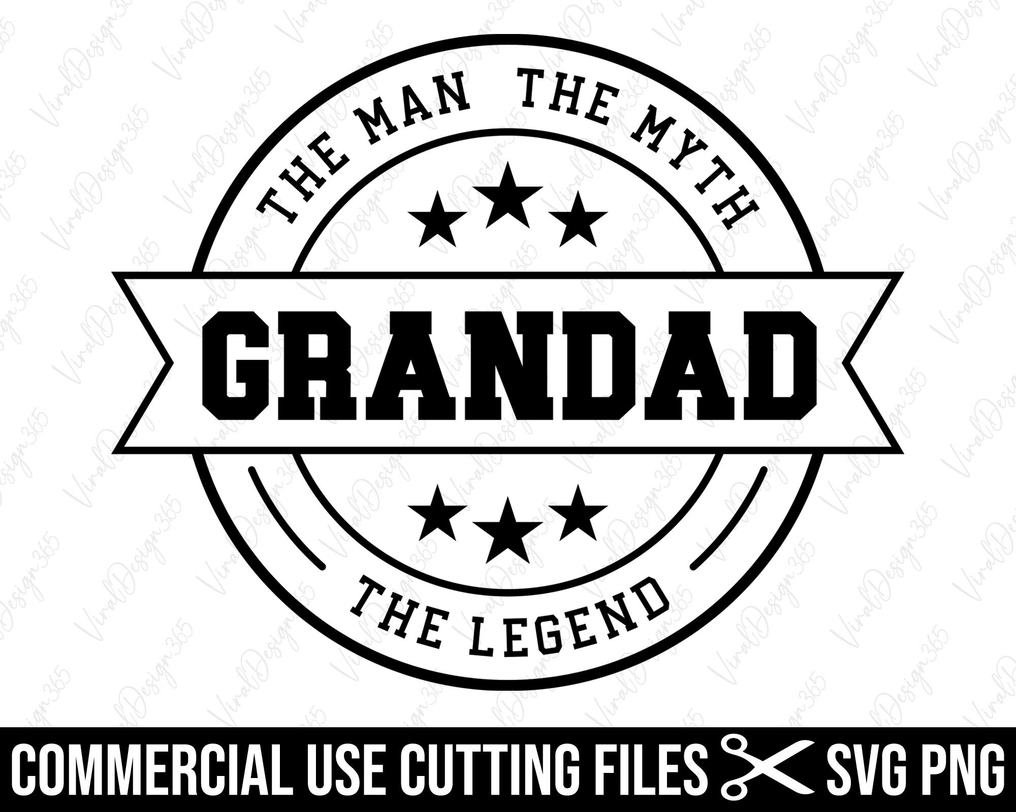 Grandad the Man Svg the Myth Svg the Legend Svg Digital - Etsy