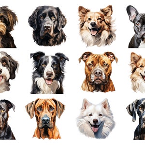 Buy 2 Get 1 Free - 280 Dogs Clipart Bundle, Cute Dog Breed Illustration ...