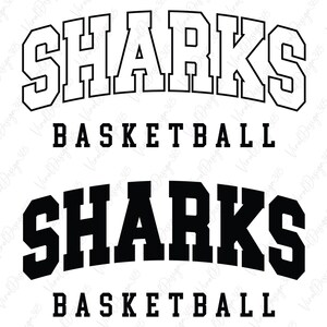 Sharks Basketball Svg, Mascot Svg, Digital Download, Game Day Svg ...