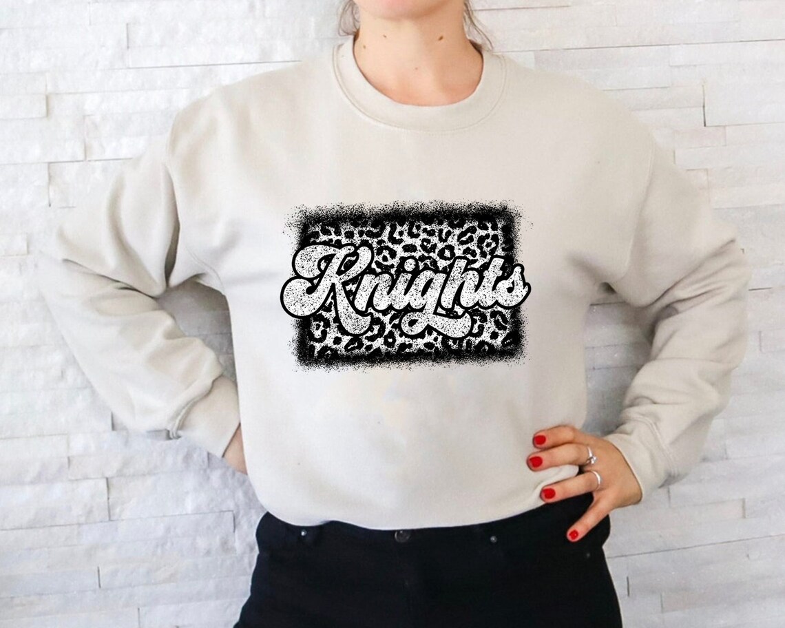 Leopard Knights Retro Team Design Png Knights Mascot Leopard - Etsy