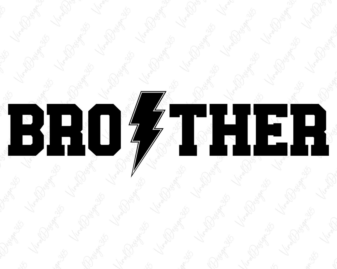 Brother Svg, Family Svg, Digital Download, Lightning Bolt Svg, Bro Svg ...