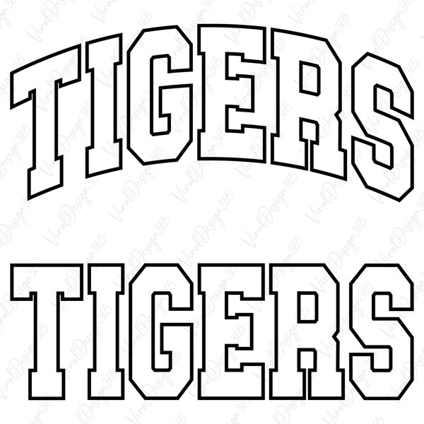 Tiger Font Svg - Etsy