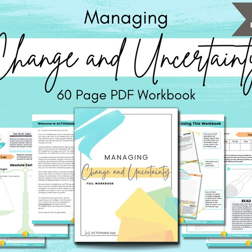 Managing Change and Uncertainty Workbook Self-help Printable - Etsy Canada
