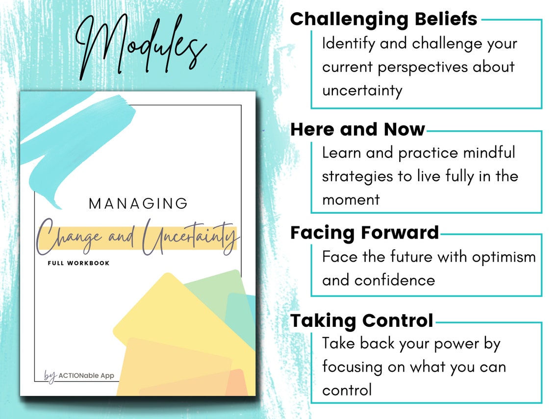 Managing Change and Uncertainty Workbook Self-help Printable - Etsy Canada