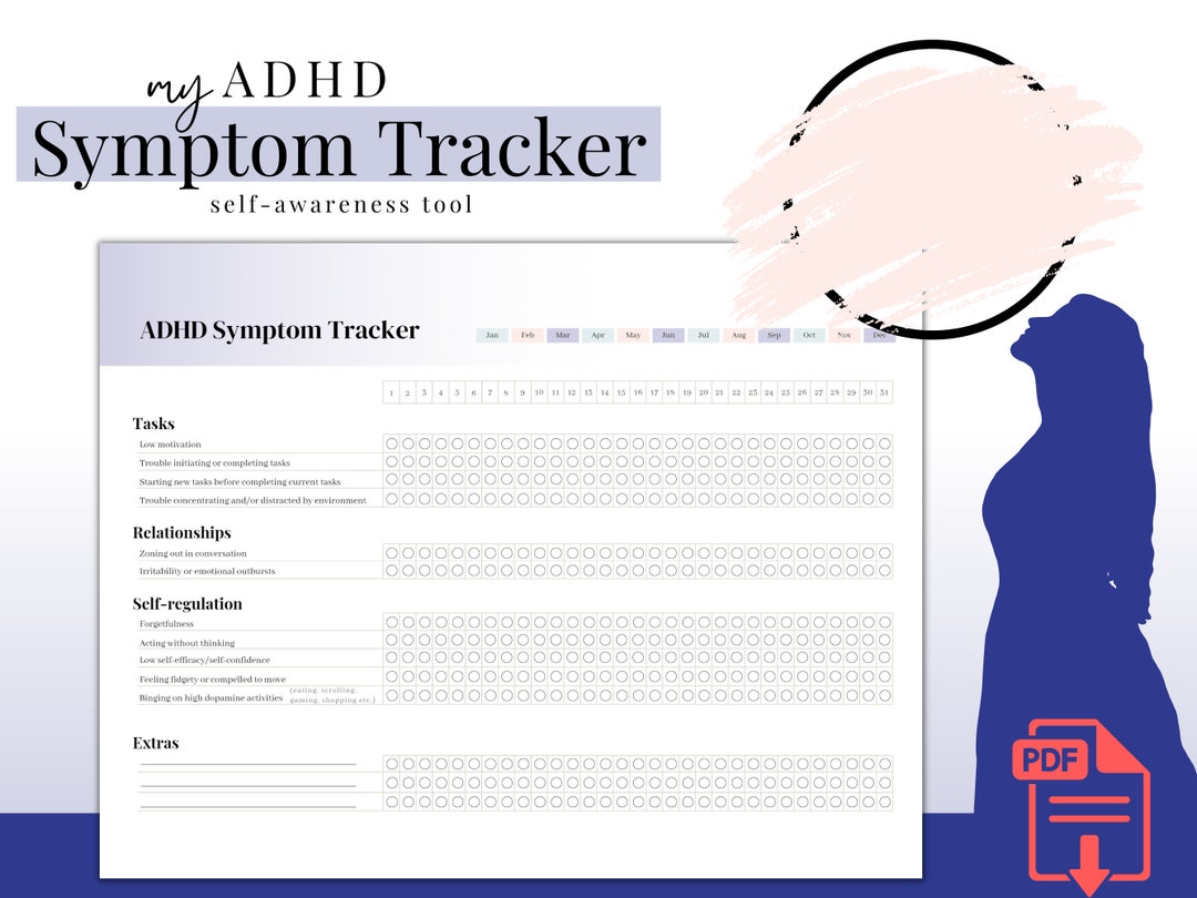 ADHD Symptom Tracker Management Tool Diagnosis Support Customizable ...