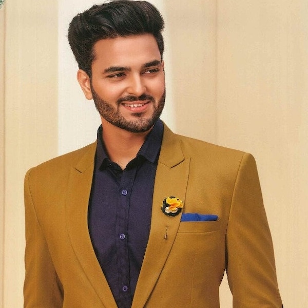 Mustard Mens Suit - Etsy