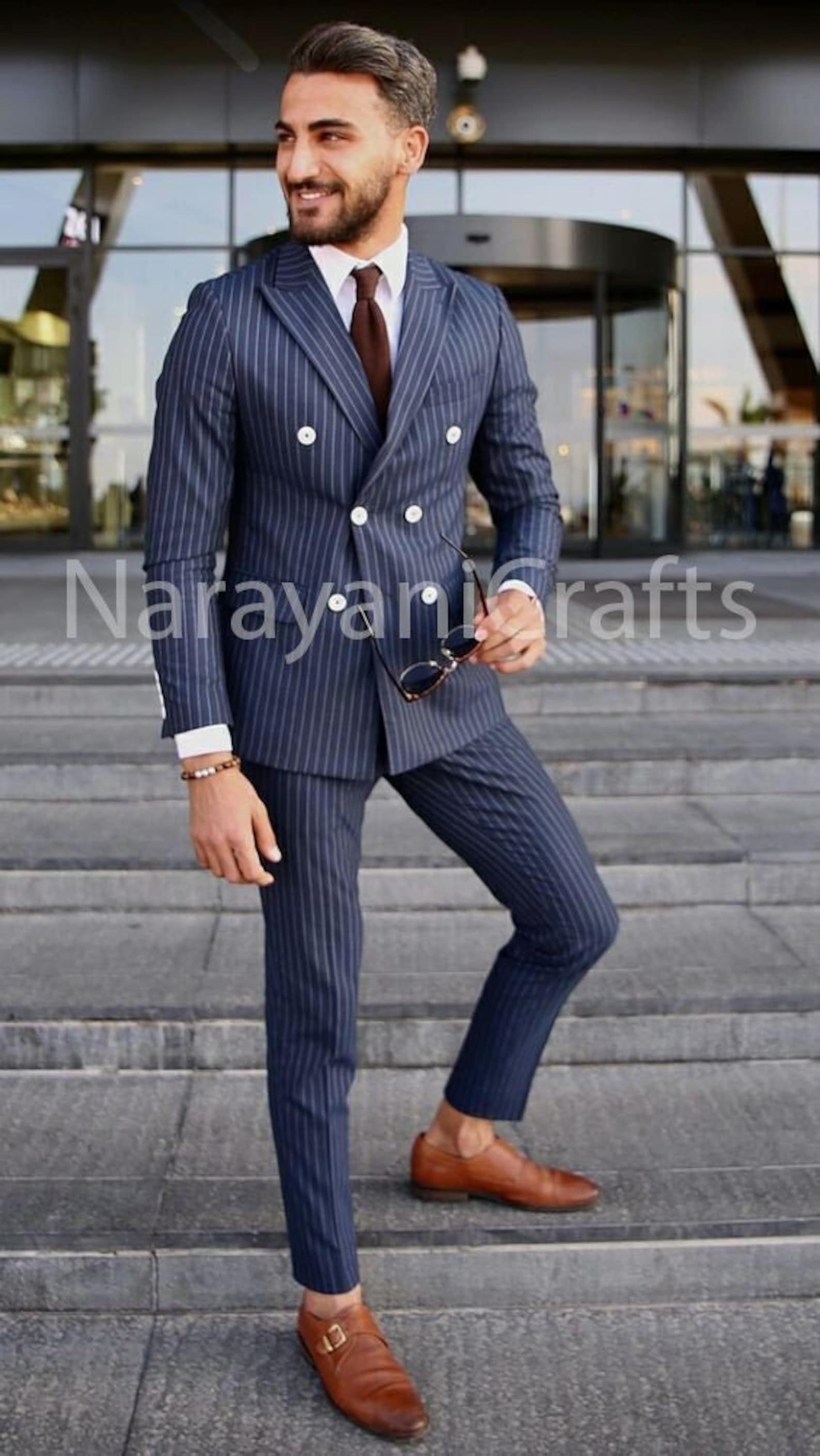 New Formal Stylish Navy Blue Two Piece Suit for Men for Wedding and ...
