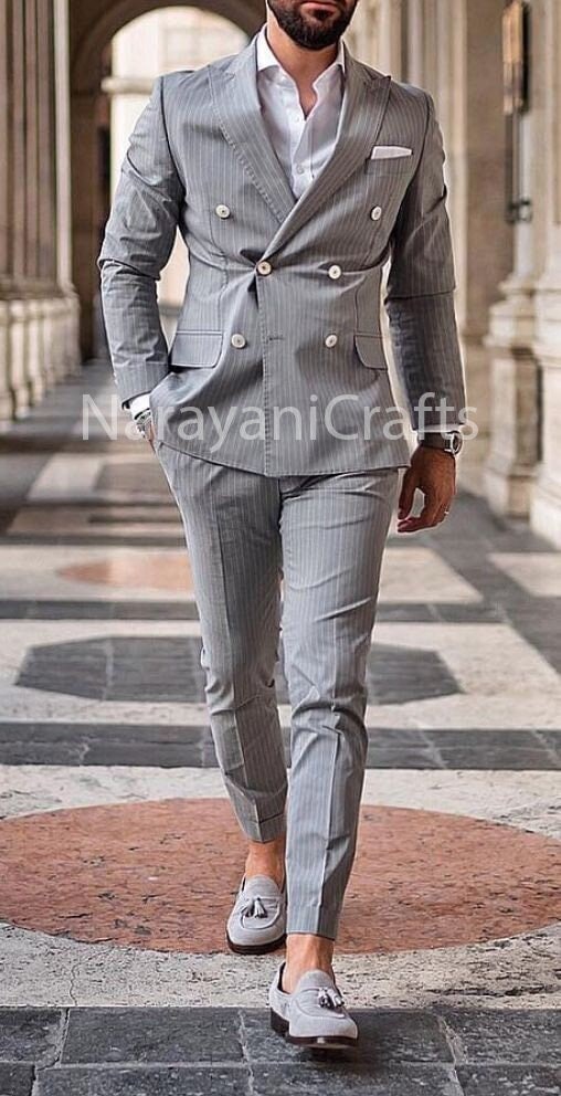 New Collection of Stylish Designer Grey Coat Pant Premium Suiting ...