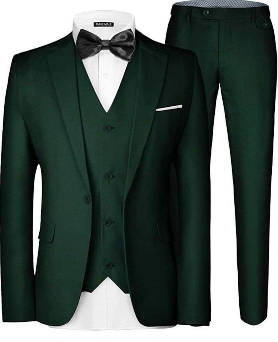 New Stylish Bottle Green Color 3 Piece Suit for Men for Wedding Party ...