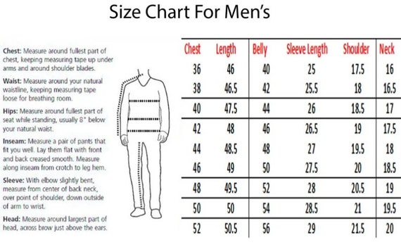 Indian Mens Clothing Size Conversion Clothing Size Conversion Charts