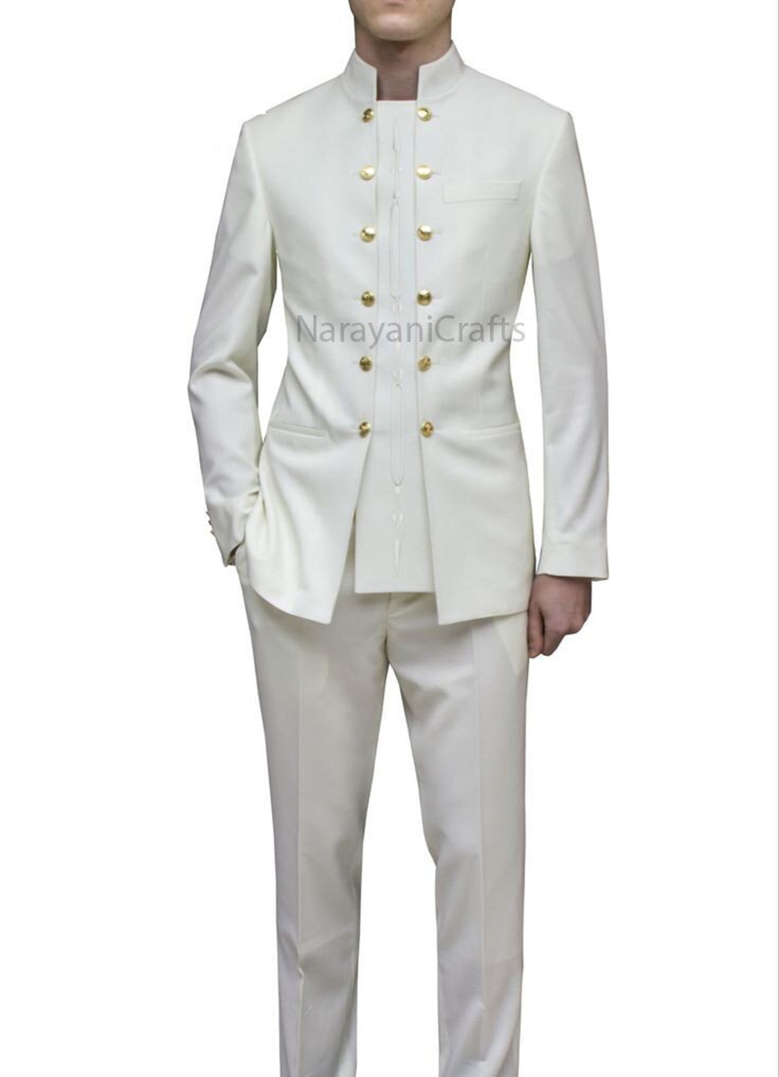 Stylish Decent Ivory Color Safari Suit for Men for Wedding and Events ...